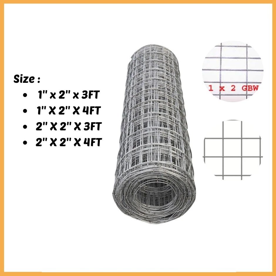 40FT X 15G BRC Galvanized Welding Wire Mesh Net Netting ...